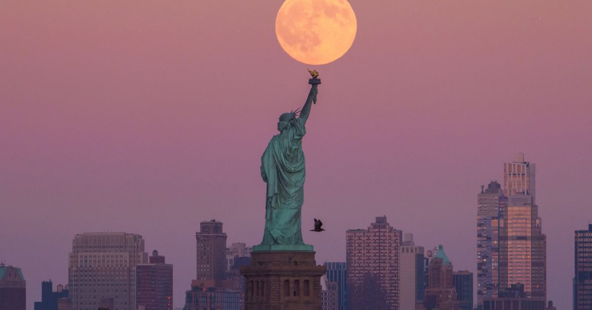 Photos of October’s supermoon: A stunning start to a trio of celestial ...