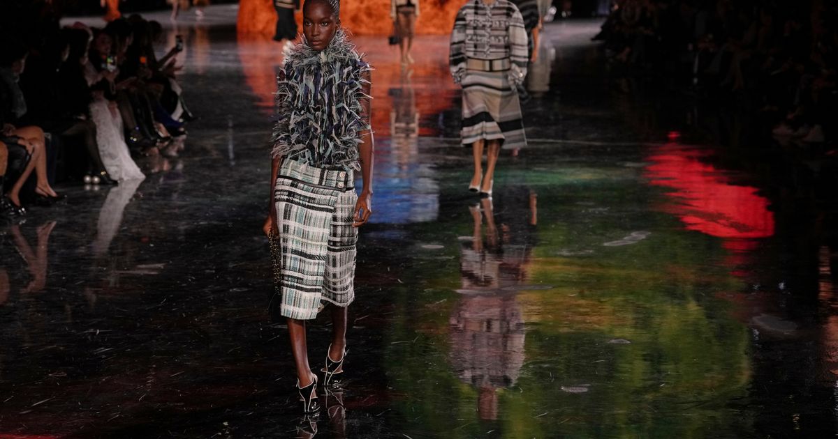 Showmanship returns at Chanel as designer Blazy debuts under a sky of ...