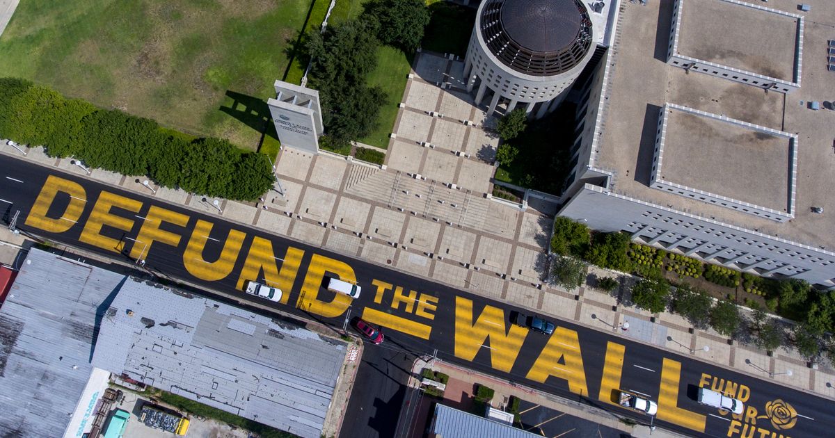 Texas city removes anti-border wall mural after loss of funding threat ...
