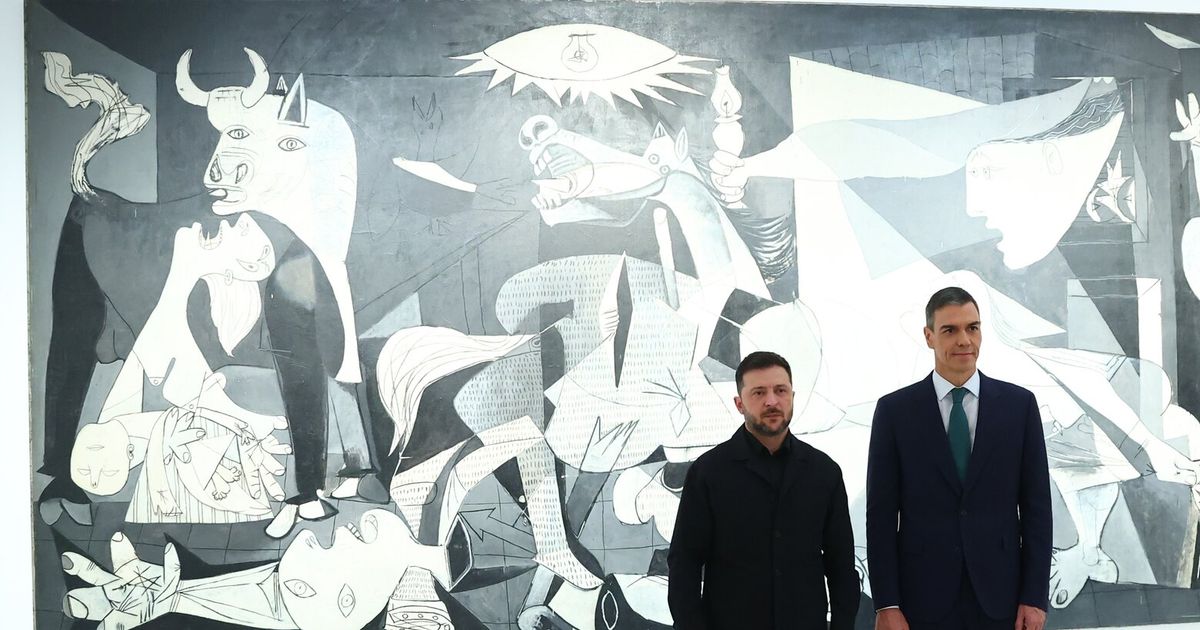Zelenskyy visits Picasso’s ‘Guernica’ painting after drawing parallel ...