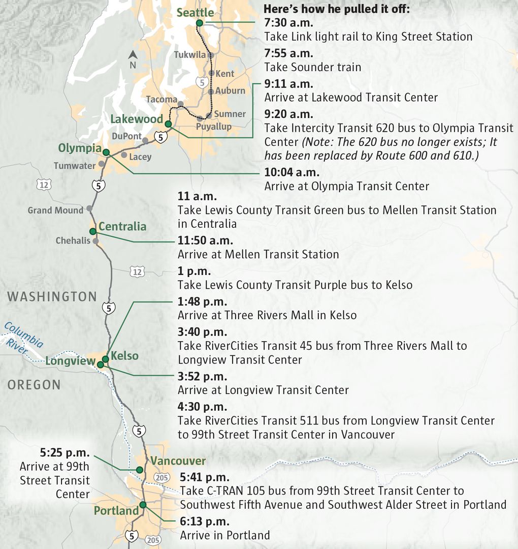 Seattle to Portland: What an 11-hour public transit trip looks like ...