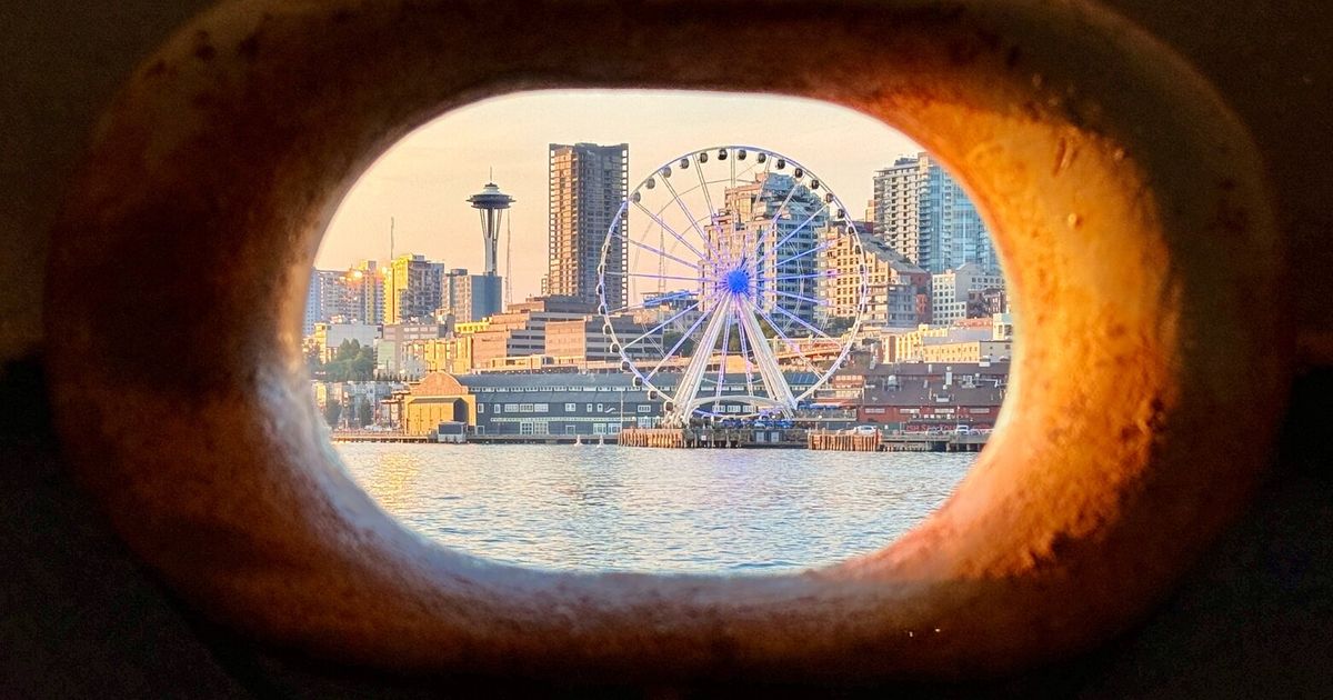 Ferry rider anchors a special view of Seattle waterfront | The Seattle ...