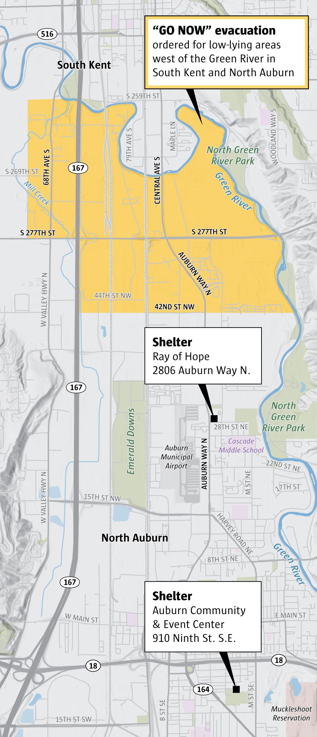 WA floods: Auburn evacuation order issued for some homes | The Seattle ...