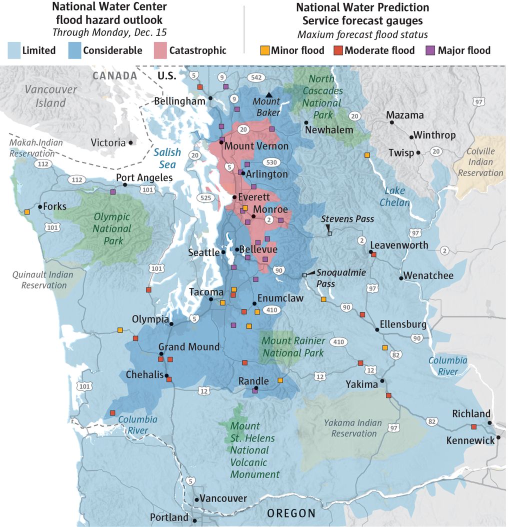Flooding in WA’s Skagit, Snohomish rivers prompts evacuations, rescues ...