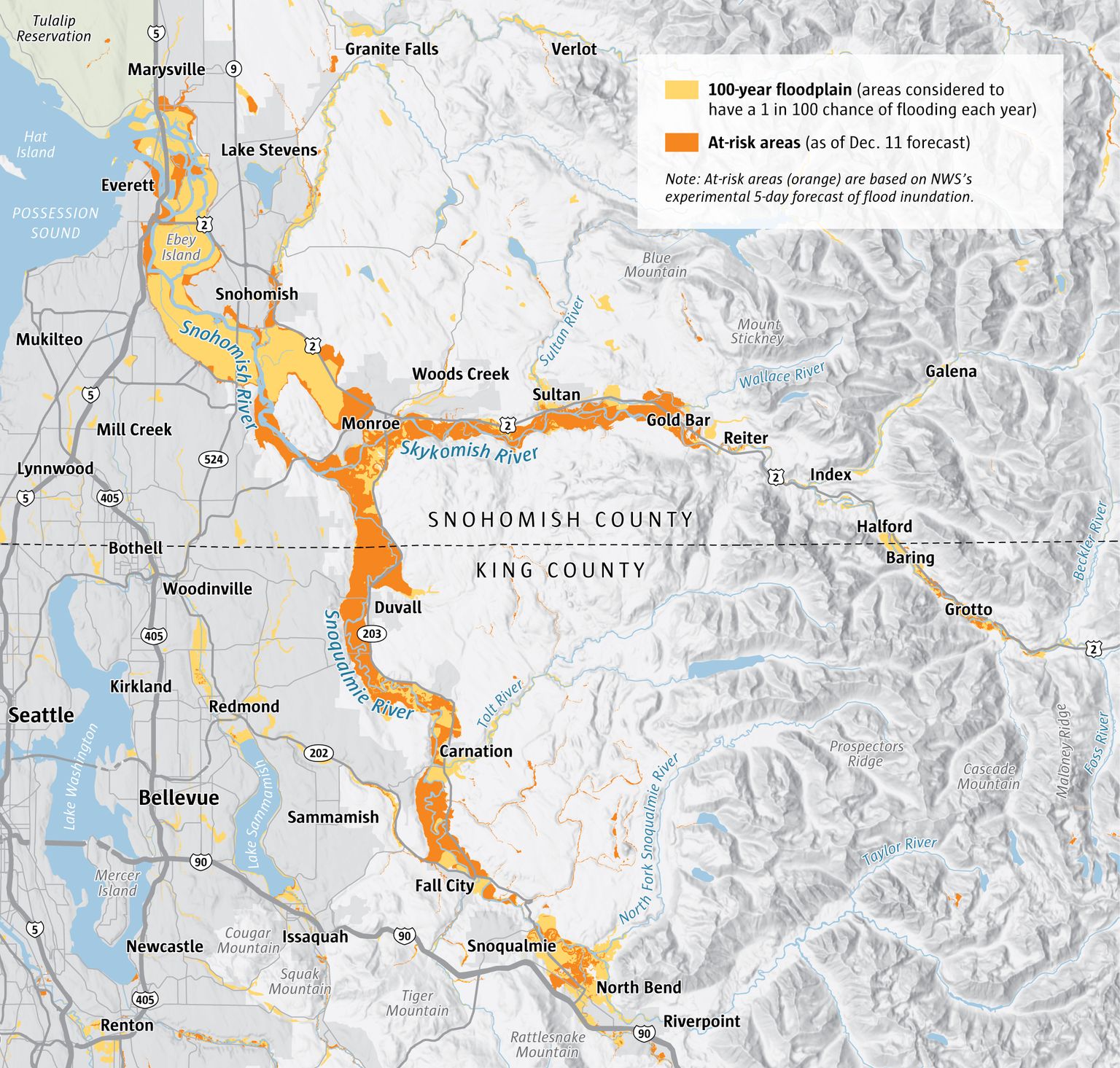 Snohomish County residents watch ‘surreal’ flooding as river rises ...