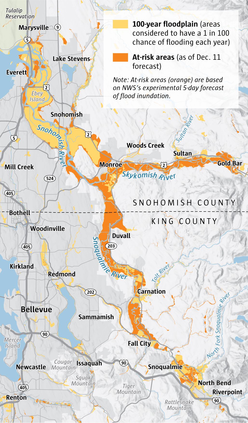 Snohomish County residents watch ‘surreal’ flooding as river rises ...