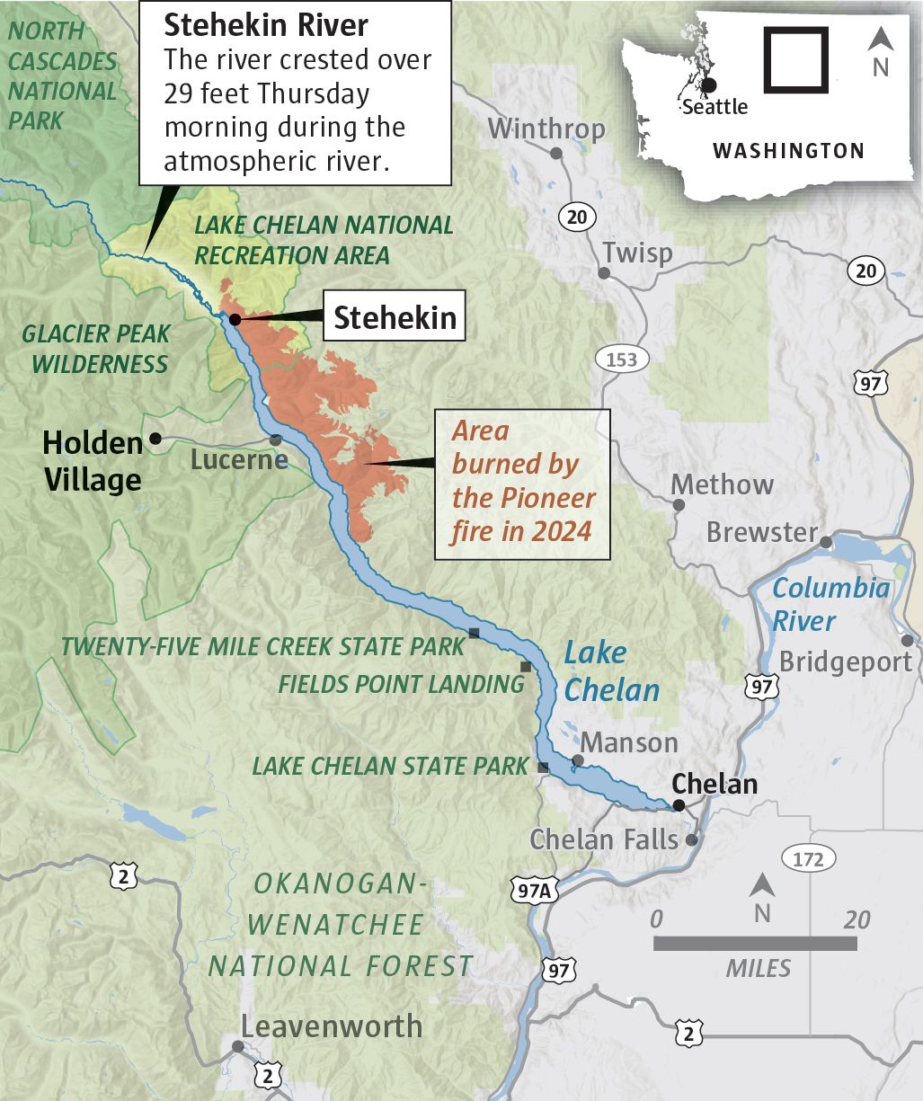 Remote town of Stehekin left staggering by floodwaters | The Seattle Times
