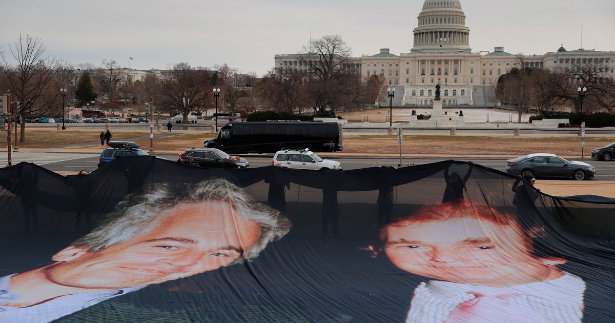 Giant replica of Trump-Epstein birthday card appears on National Mall ...