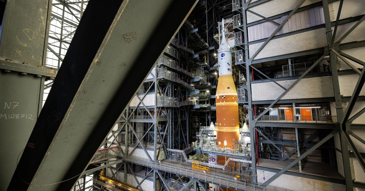 NASA’s new moon rocket heads to the pad ahead of astronaut launch as ...