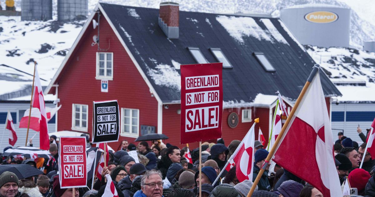 Thousands march in Greenland to support Arctic island in the face of ...