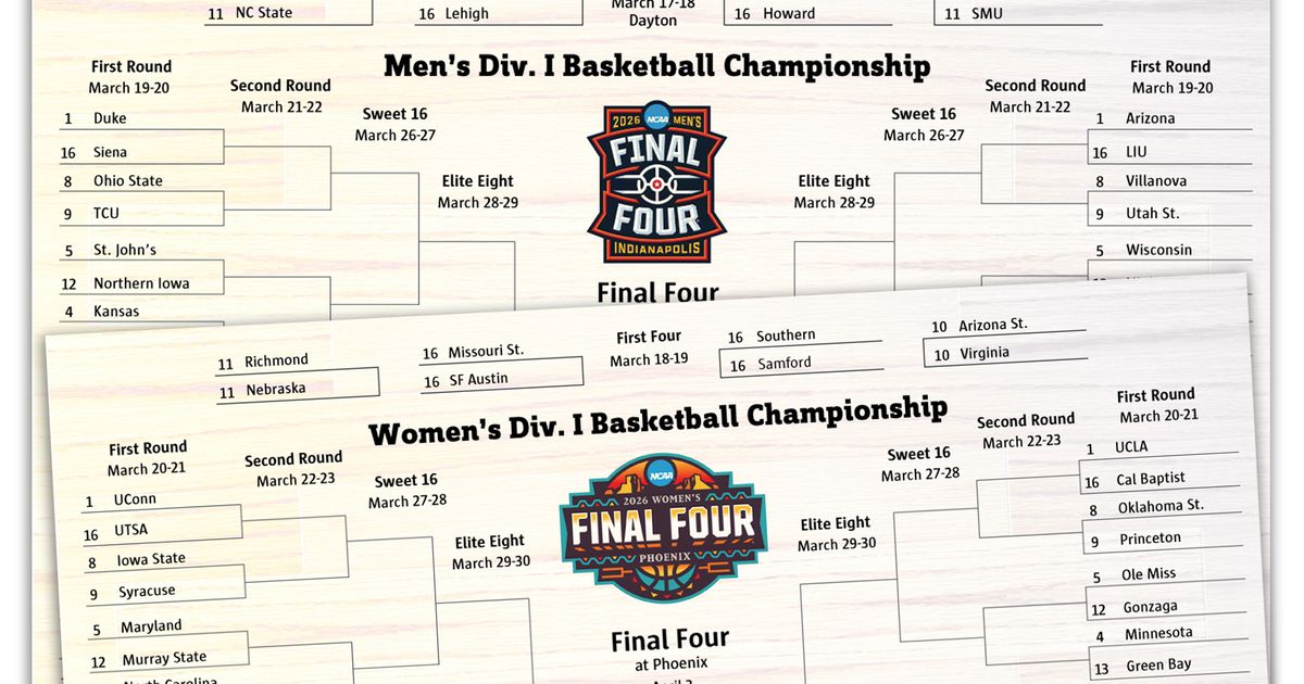 2026 NCAA men’s, women’s tournaments: Download and print your brackets ...