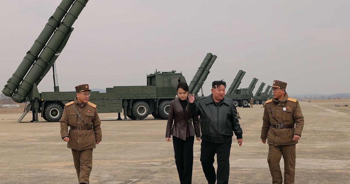 North Korean leader Kim observes test of rocket launch systems with his ...