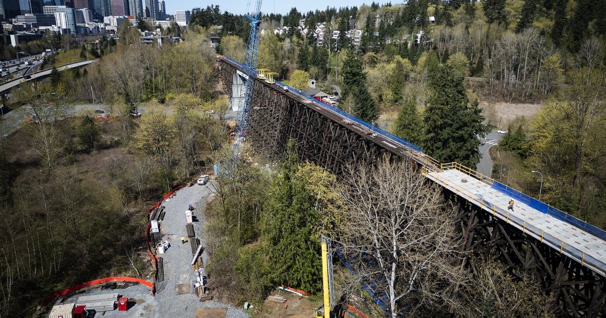 Tour of old Bellevue train trestle shows the challenges of a makeover ...