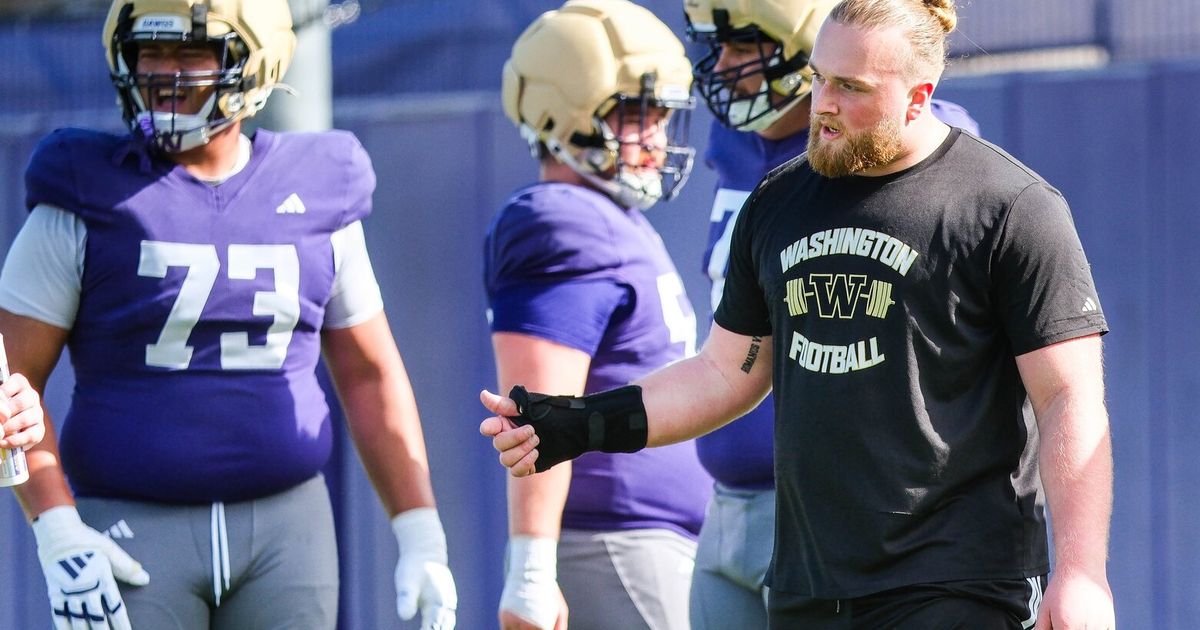 UW Huskies spring football: Veteran offensive line gets youthful boost ...