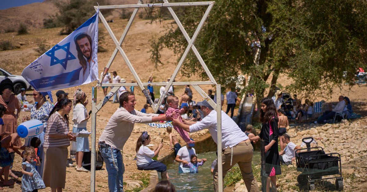 Photos show Israelis celebrating at a West Bank spring despite ...