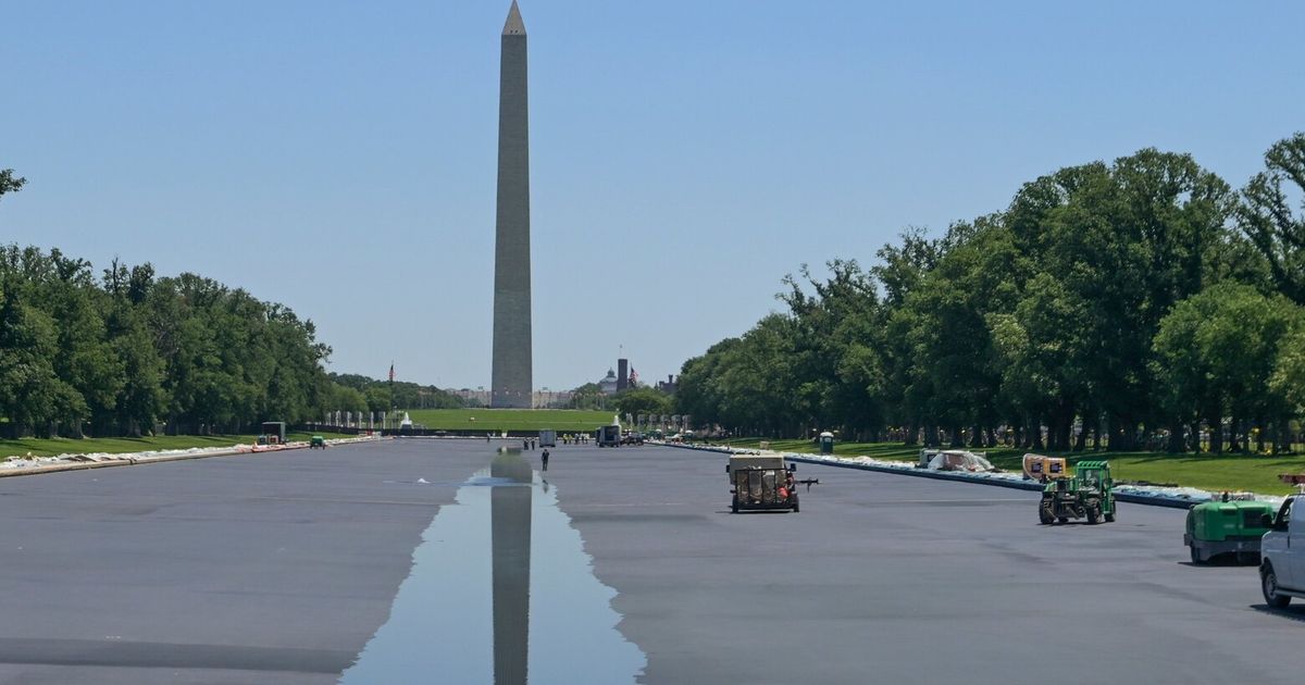 Water begins refilling Reflecting Pool after Trump’s renovation | The ...